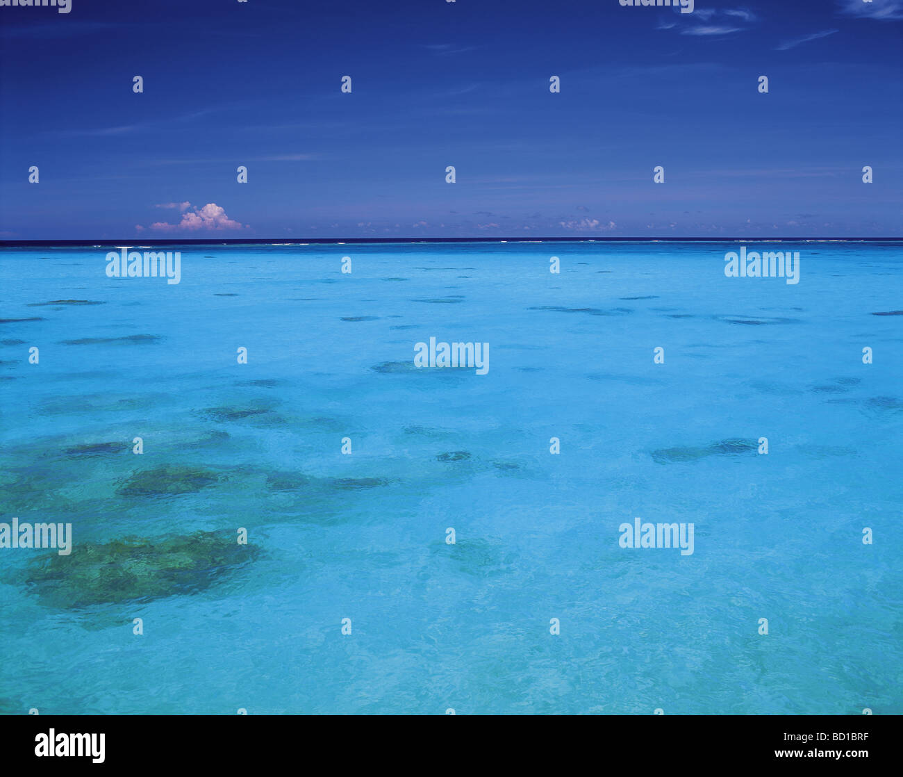 Blue Sky and Ocean Stock Photo - Alamy