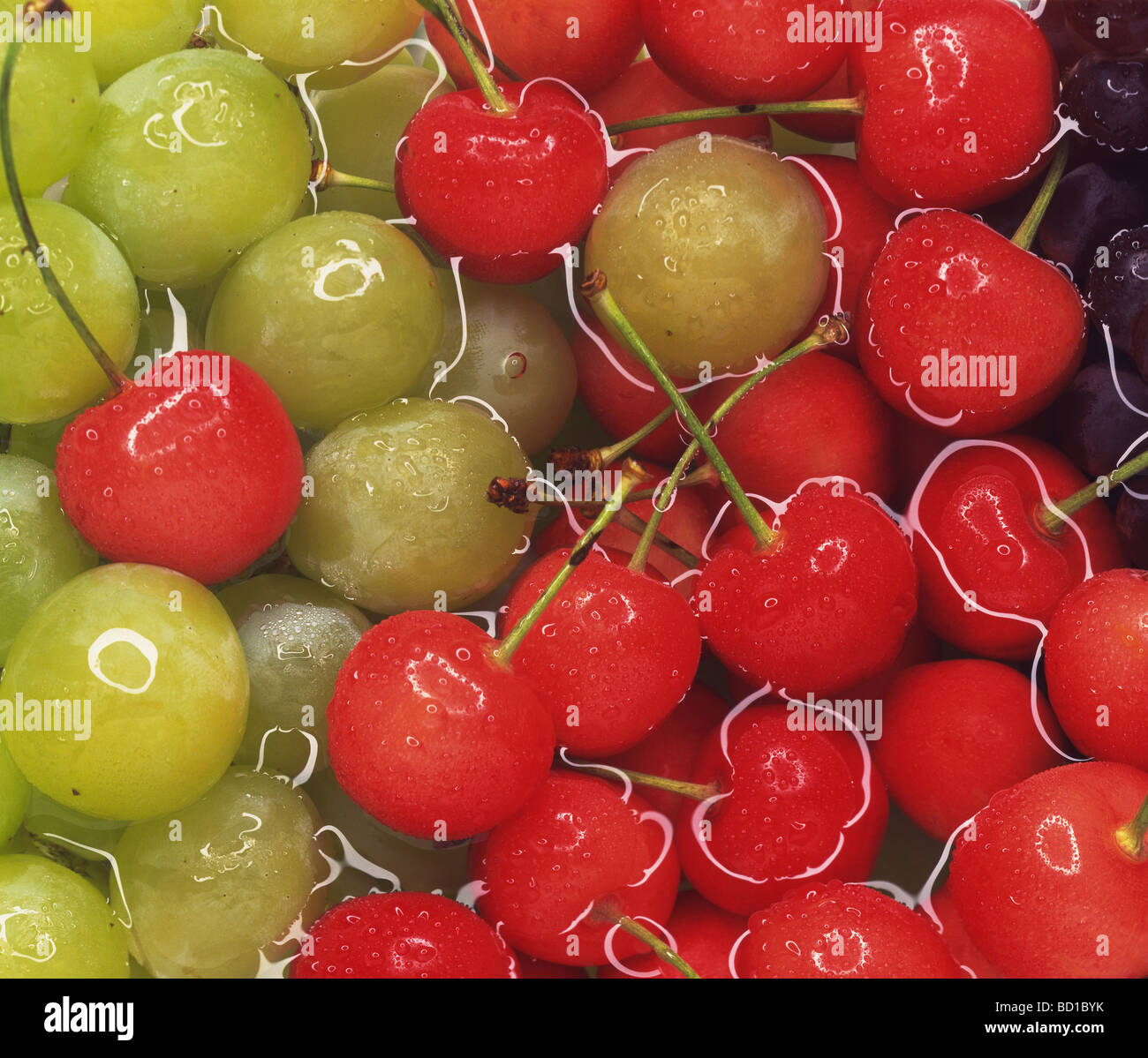 Cherry and Grape Stock Photo - Alamy