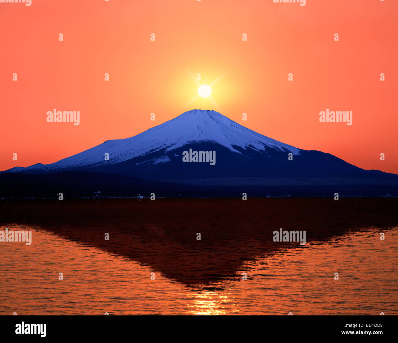 Sun above Mt. Fuji Japan Stock Photo - Alamy