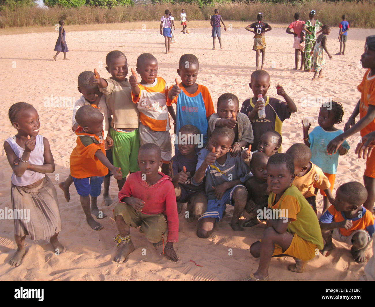 THE GAMBIA - village children near Mandinari south of the capital ...