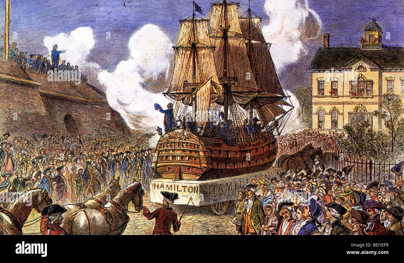 NEW YORK FEDERAL PROCESSION 23 July 1788 A model ship fires a 13 gun ...