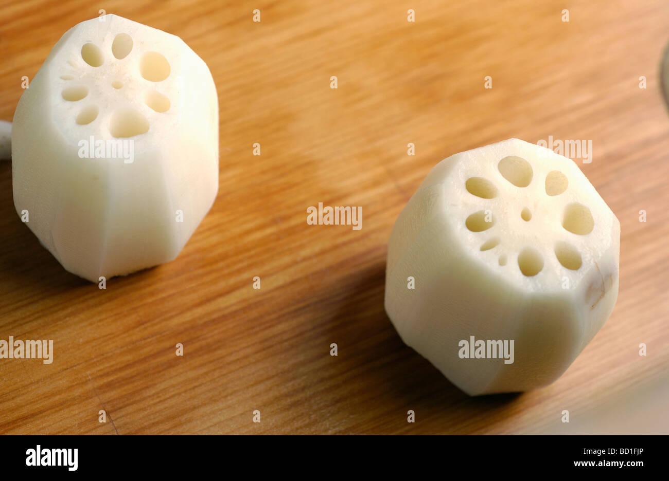 Lotus root close up Stock Photo - Alamy