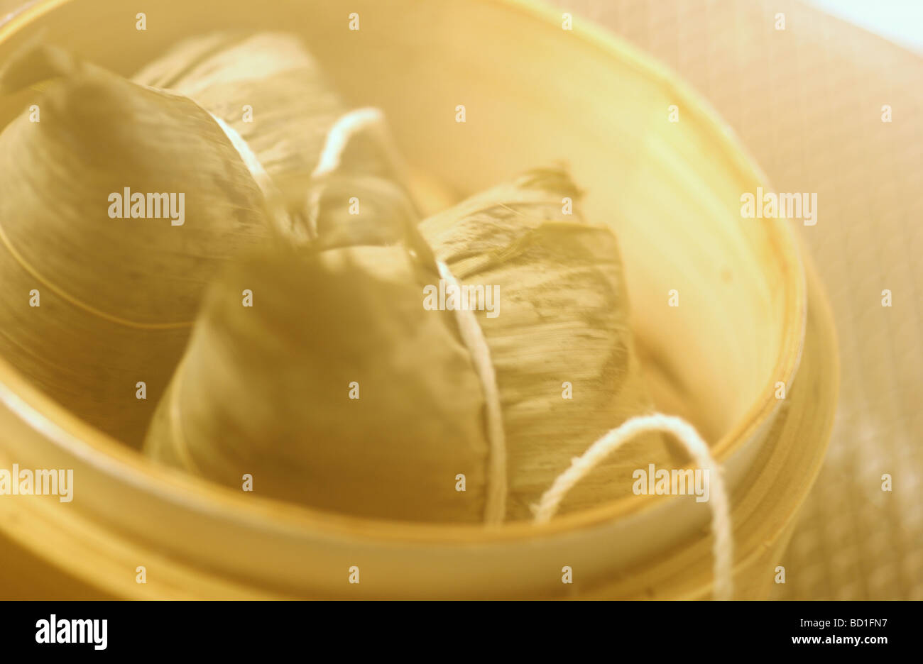 Chinese rice balls in steamer close up Stock Photo - Alamy