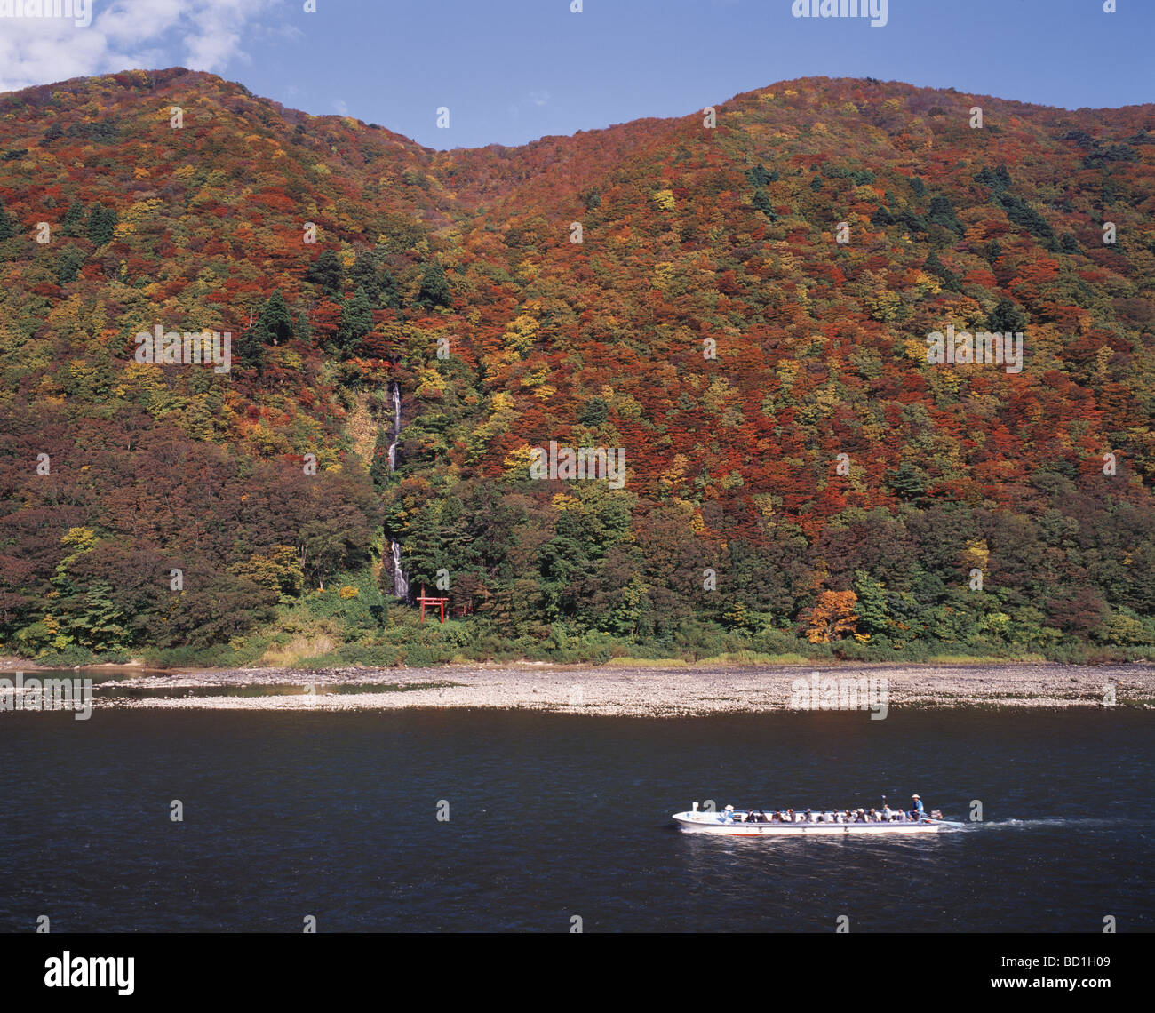 Mountain in autumn Tozawa village Yamagata prefecture Japan Stock Photo ...
