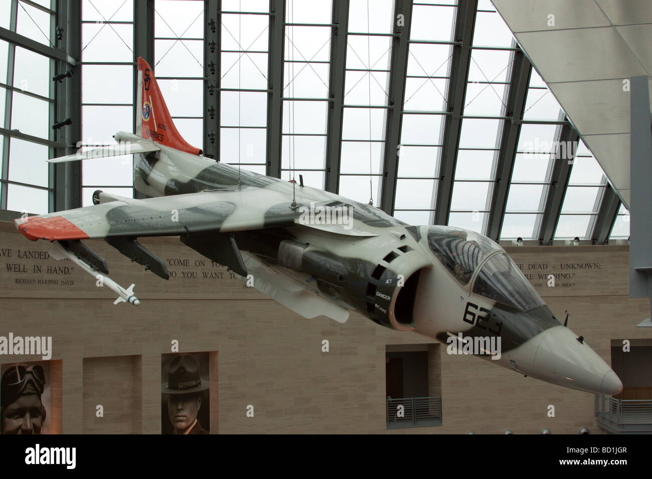 Aircraft exhibit at the US Marine Corps Museum, Quantico, Virginia, USA ...