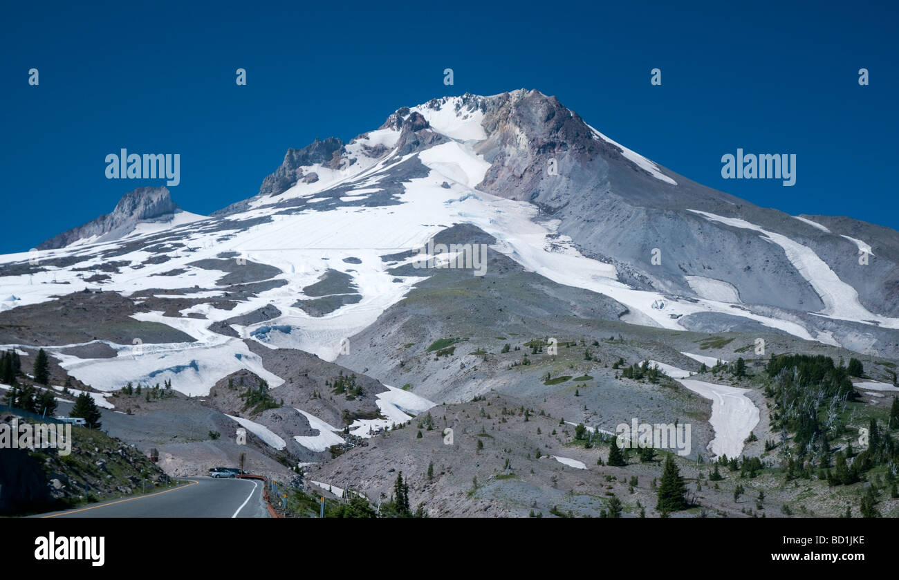 Mount Hood as viewed from Timberline Road near the Timberline Lodge ...
