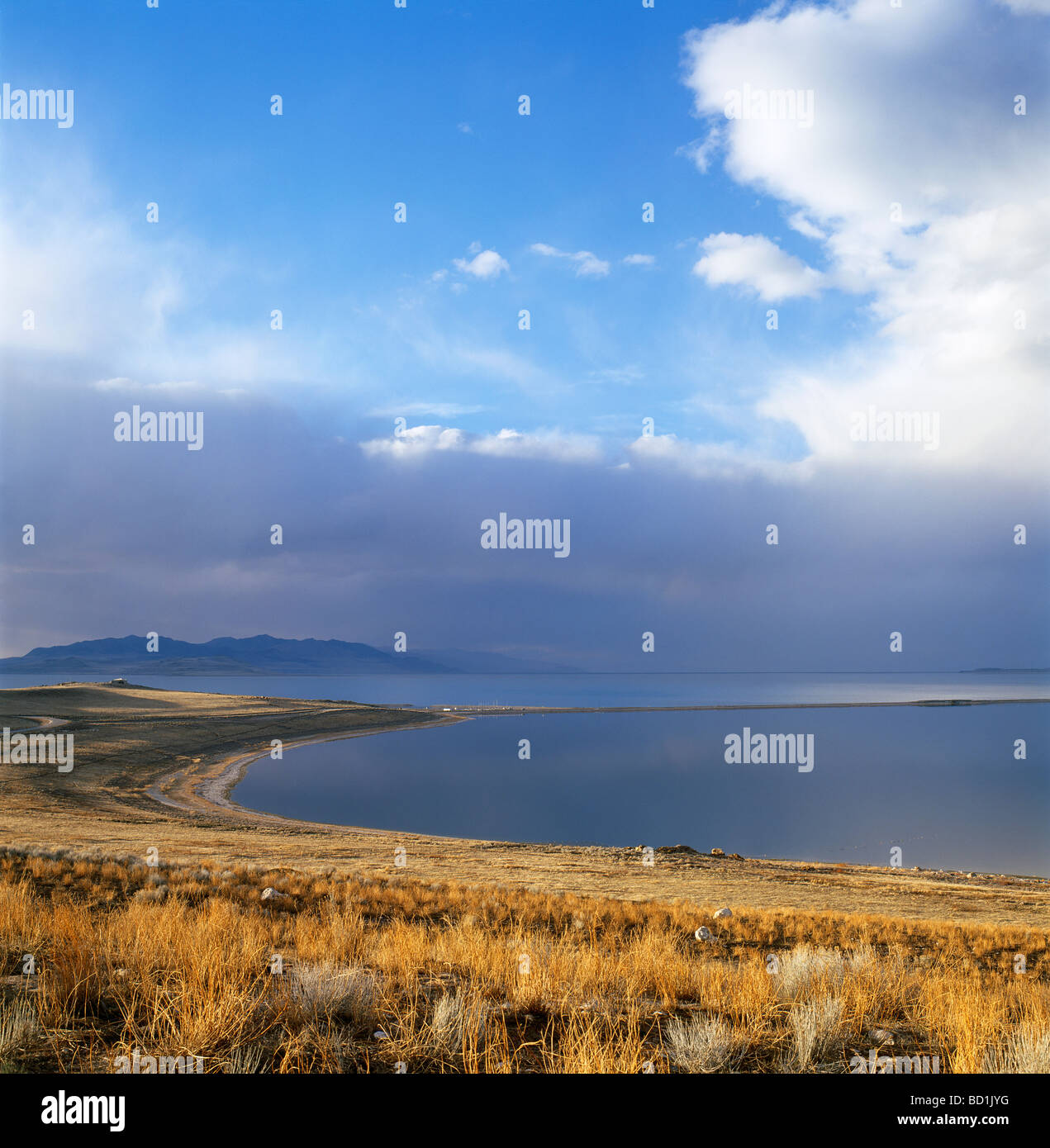 Antelope island state park at sunset hi-res stock photography and ...