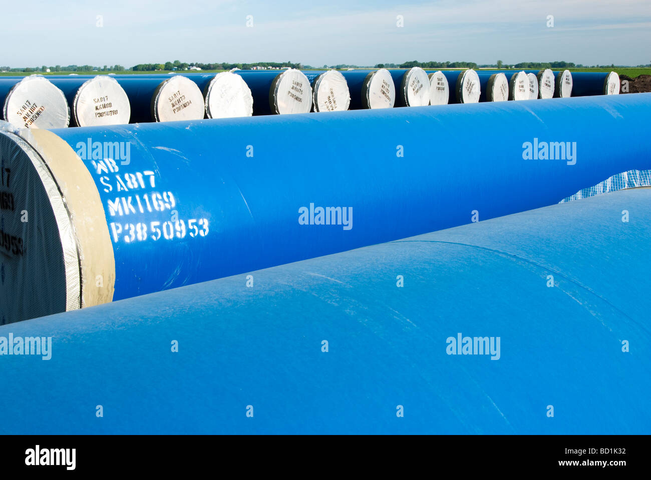 Water pipes at the Louis Clark Regional Water System pipeline ...