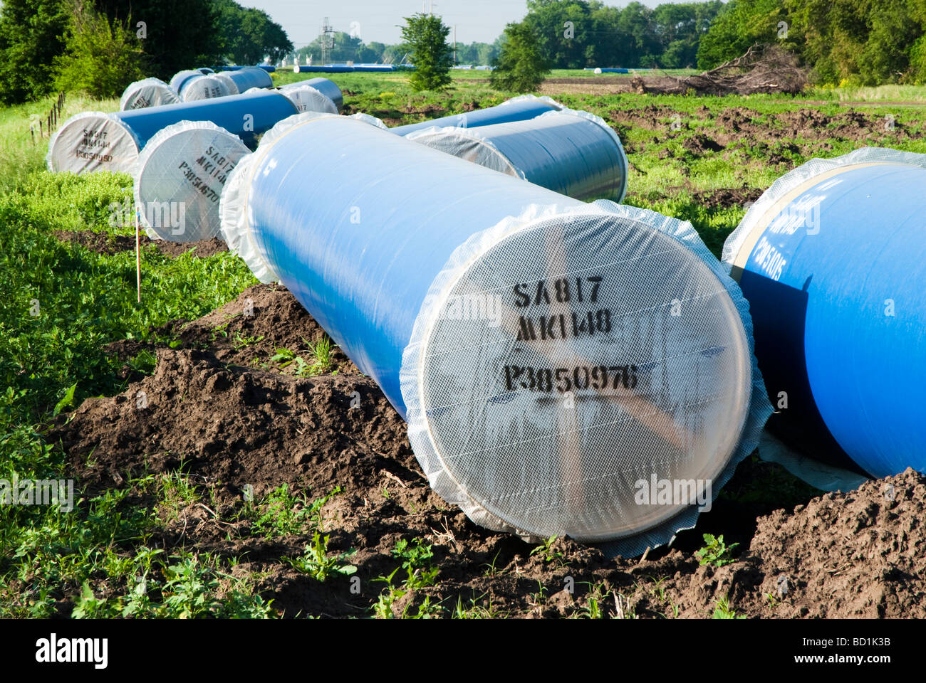 Water pipes at the Louis Clark Regional Water System pipeline ...