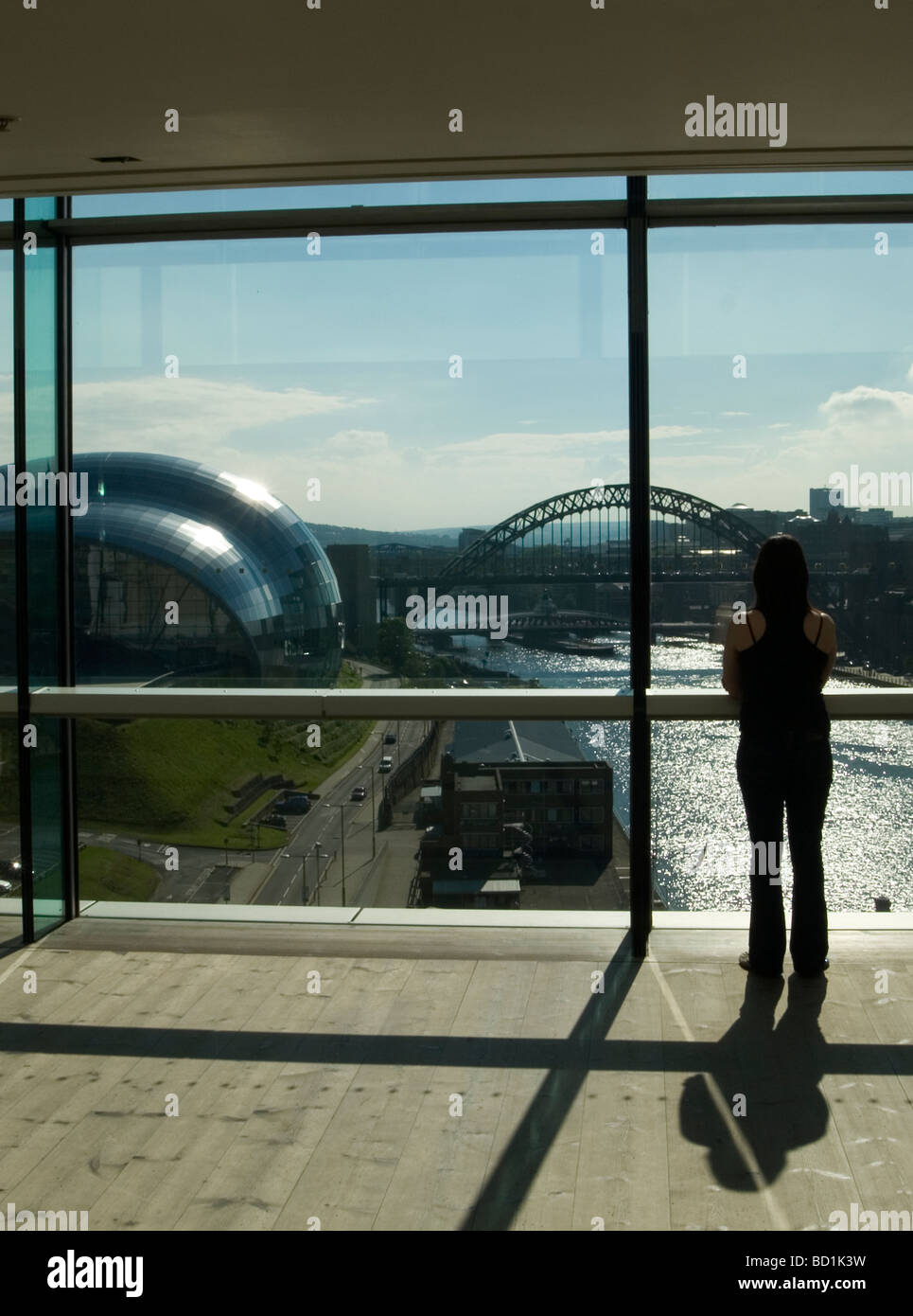 The window with a view: Newcastle & Gateshead Quays Stock Photo - Alamy