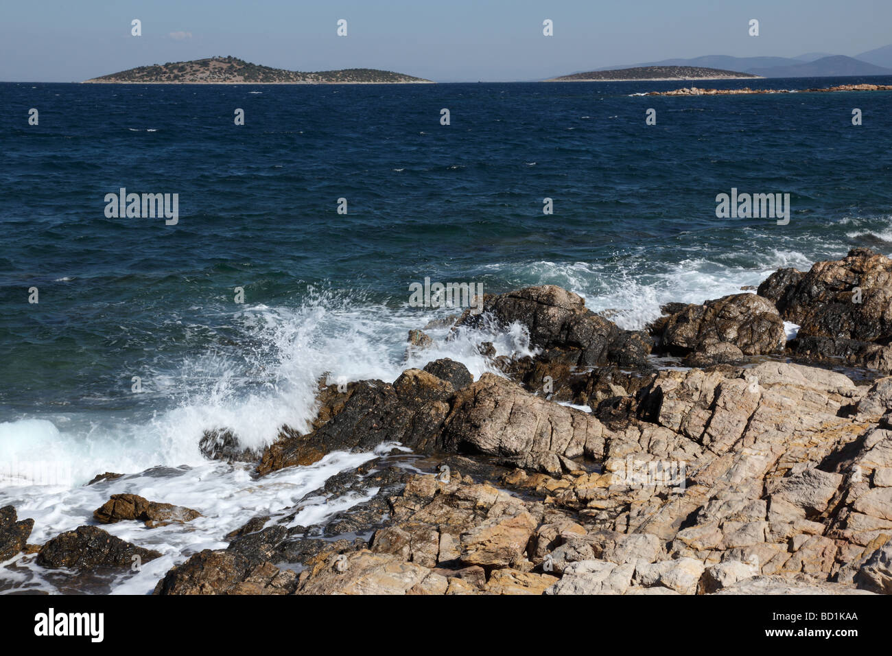 Coastline of the Aegean, Torba, Turkey Stock Photo - Alamy