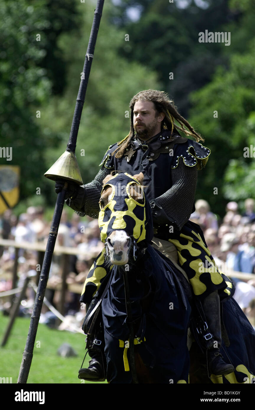 The jousting tournament at Warwick Castle takes place on an island in ...