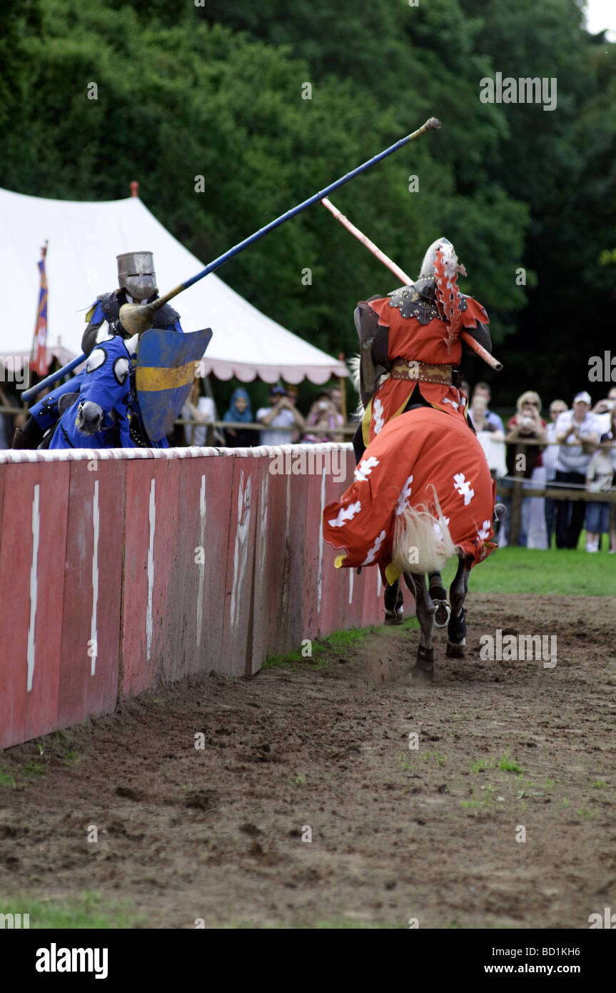 The jousting tournament at Warwick Castle takes place on an island in ...