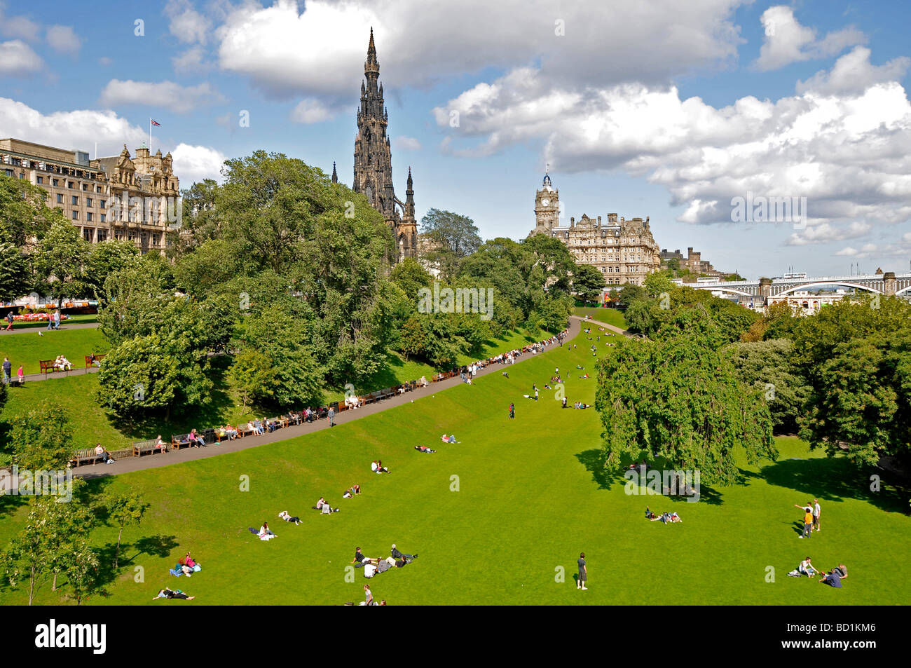 edinburgh scotlands capital city uk view from princess park Stock Photo ...