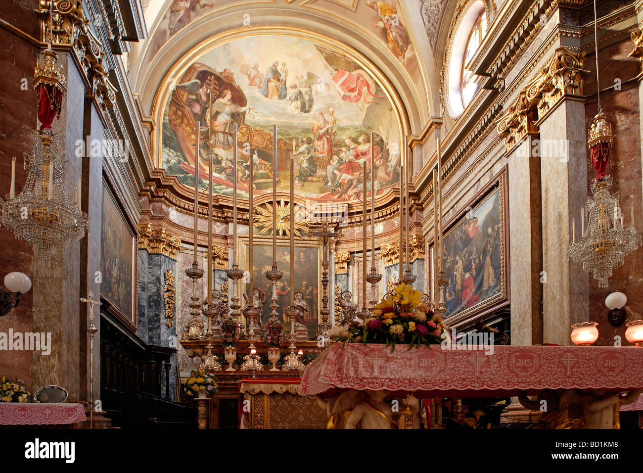 Interior of the Church of St Dominic, Valletta, Malta Stock Photo - Alamy