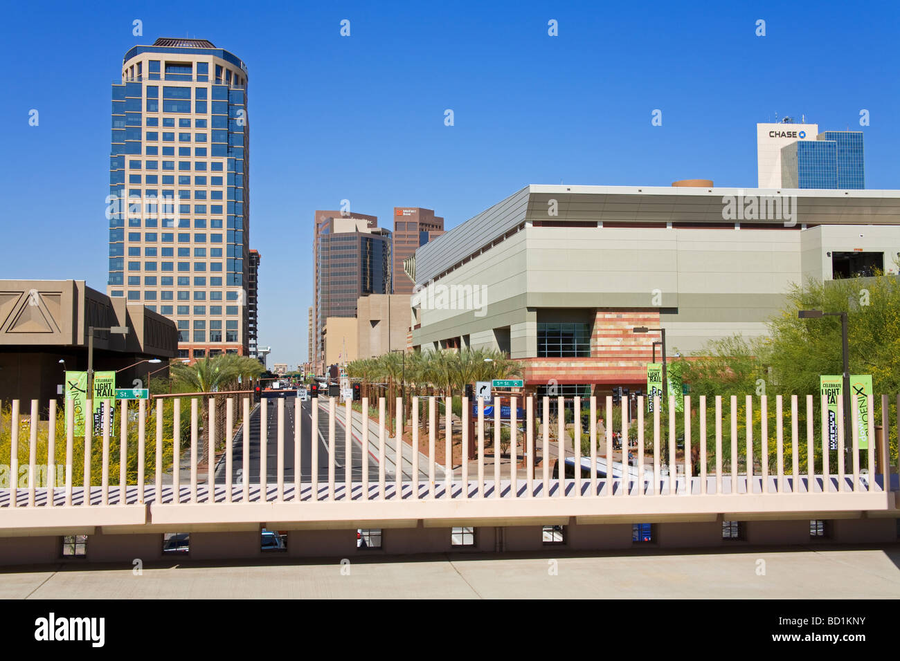 Washington Street Pedestrian Bridge Phoenix Arizona USA Stock Photo - Alamy