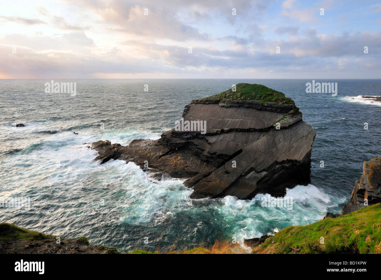 Loop Head Peninsula West Clare Ireland showing rocks and cliffs ...