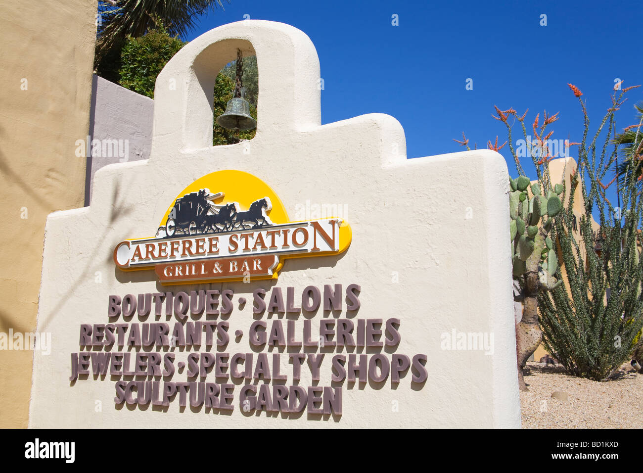 Spanish Village Carefree City Greater Phoenix Area Arizona USA Stock ...