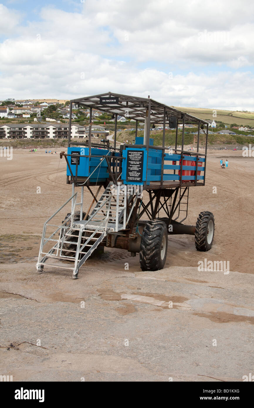 Sea tractor Burgh island Devon England Stock Photo - Alamy