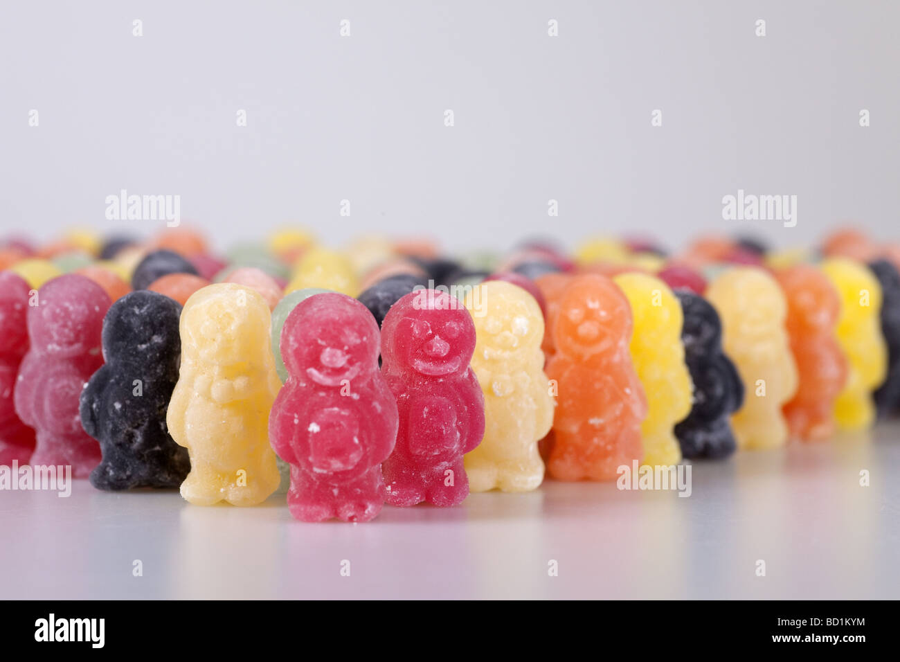 Groups of multi-coloured jelly baby sweets Stock Photo - Alamy