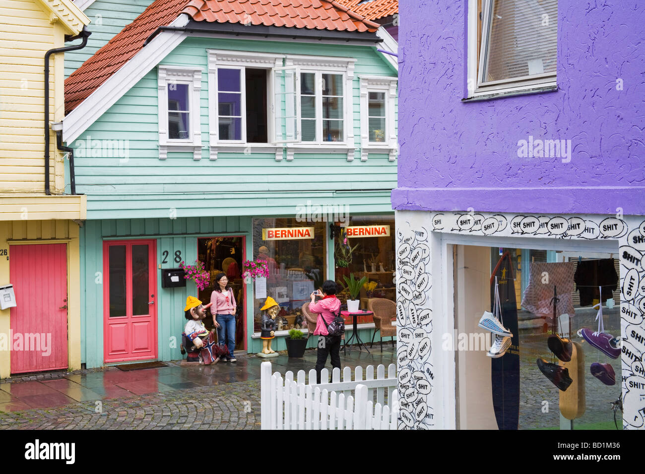 Shopping District Stavanger City Ragoland District Norway Scandinavia ...