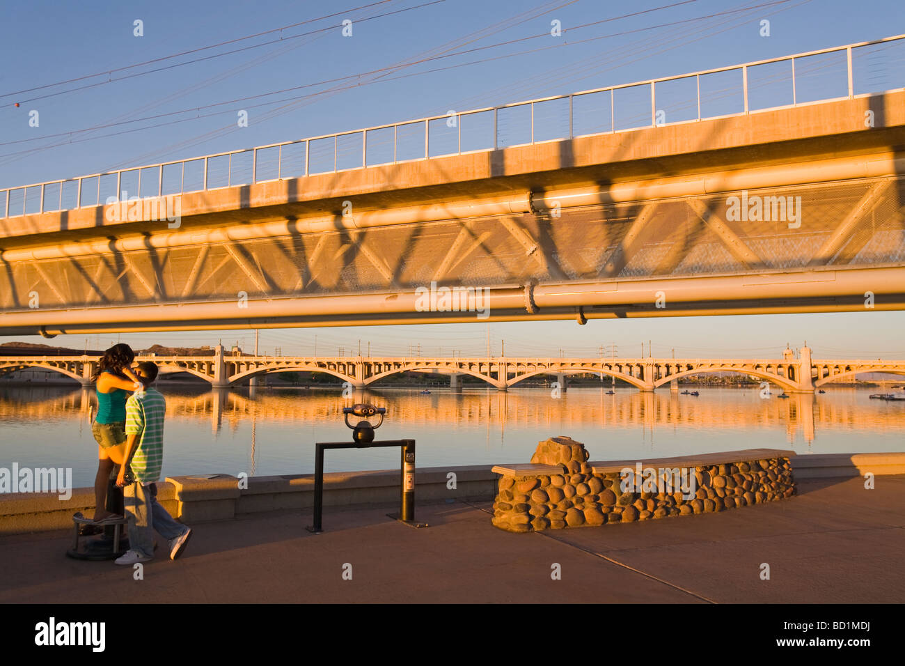 Tempe town lake light rail hi-res stock photography and images - Alamy