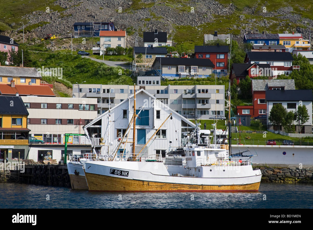 Honningsvag Port Mageroya Island Finnmark Region Arctic Ocean Norway ...