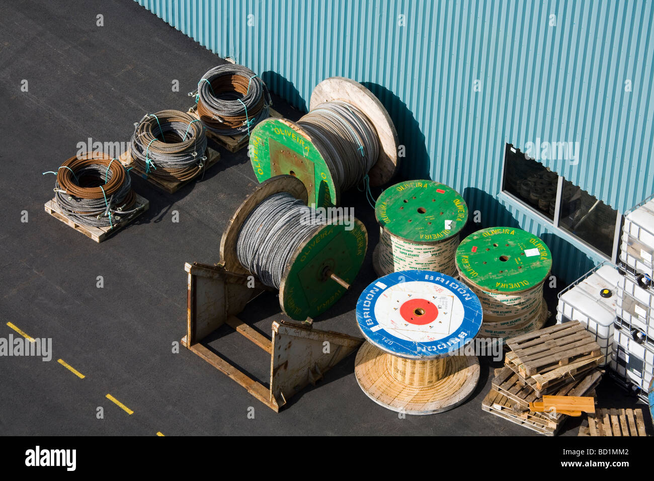 Coils of Wire Cable Commercial Docks Tromso City Troms County Norway ...