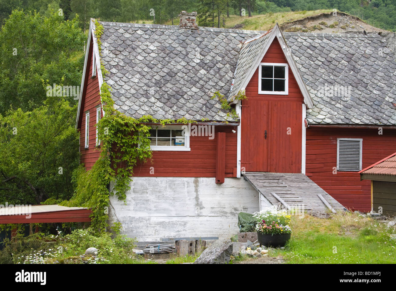 Barn in Flam Village Sognefjorden Western Fjords Norway Scandinavia ...