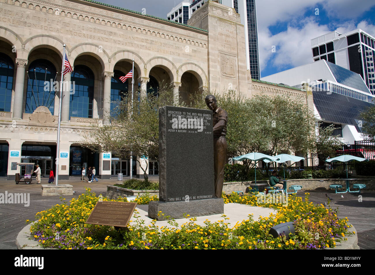 Worker s Memorial Monument outside Boardwalk Hall Atlantic City New ...
