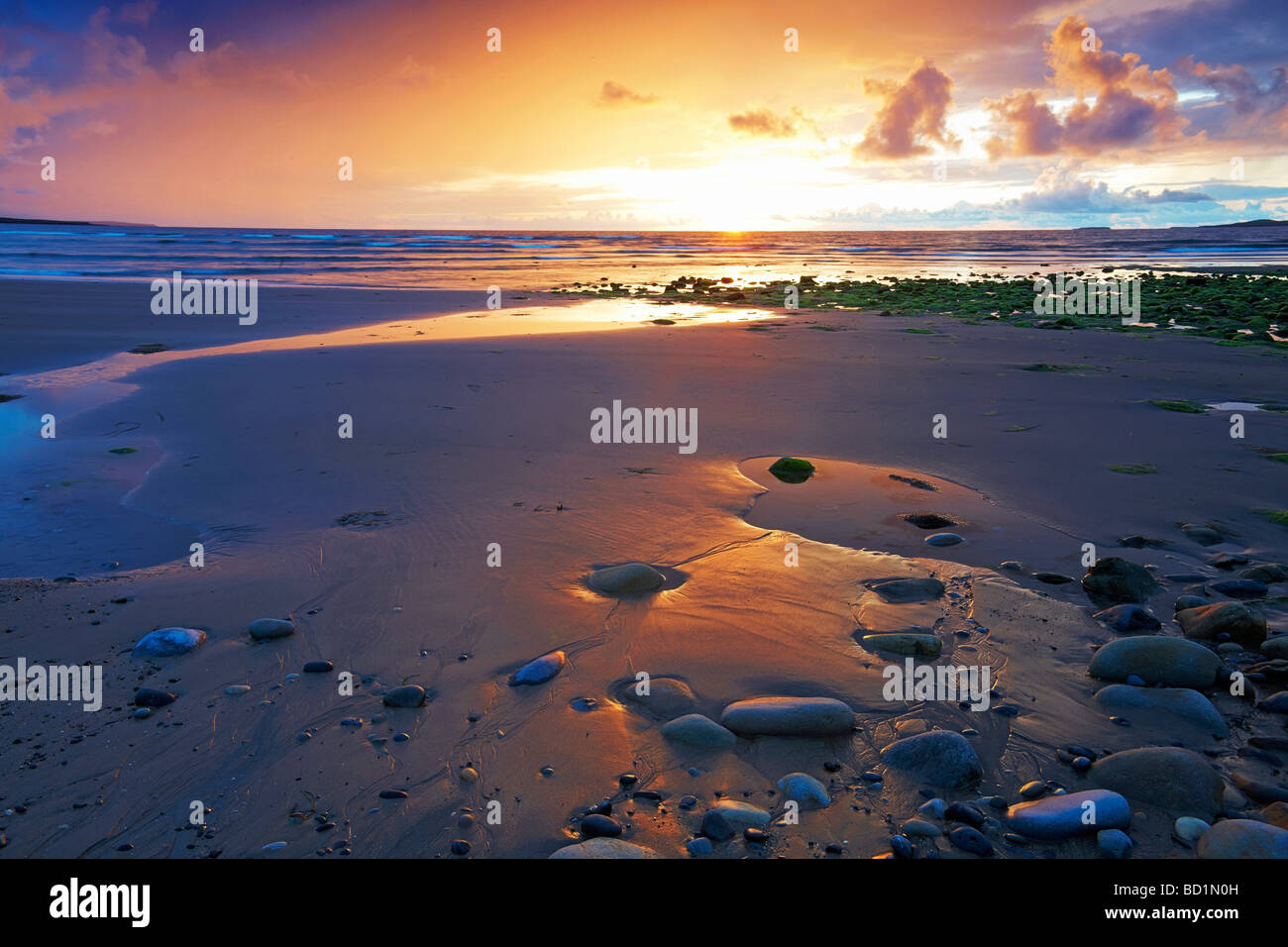 sunset at Strandhill Beach Co Sligo Ireland Stock Photo - Alamy