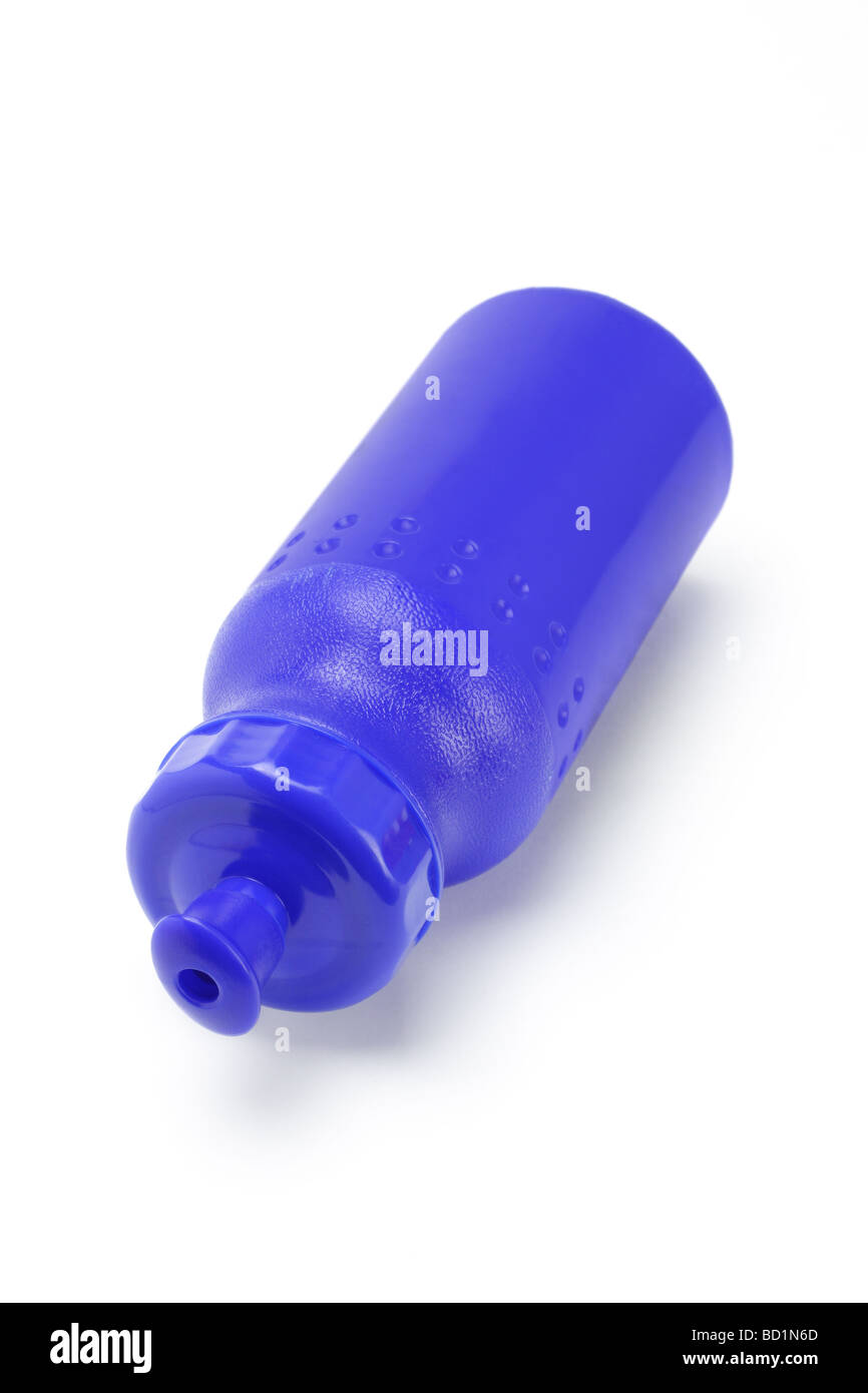Blue plastic water container on white background Stock Photo - Alamy
