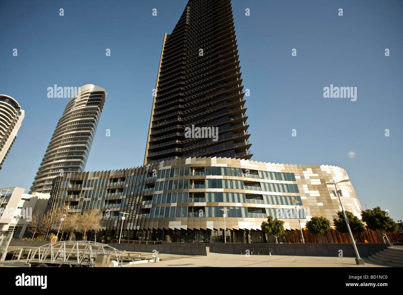 High rise at docklands Melbourne Stock Photo - Alamy