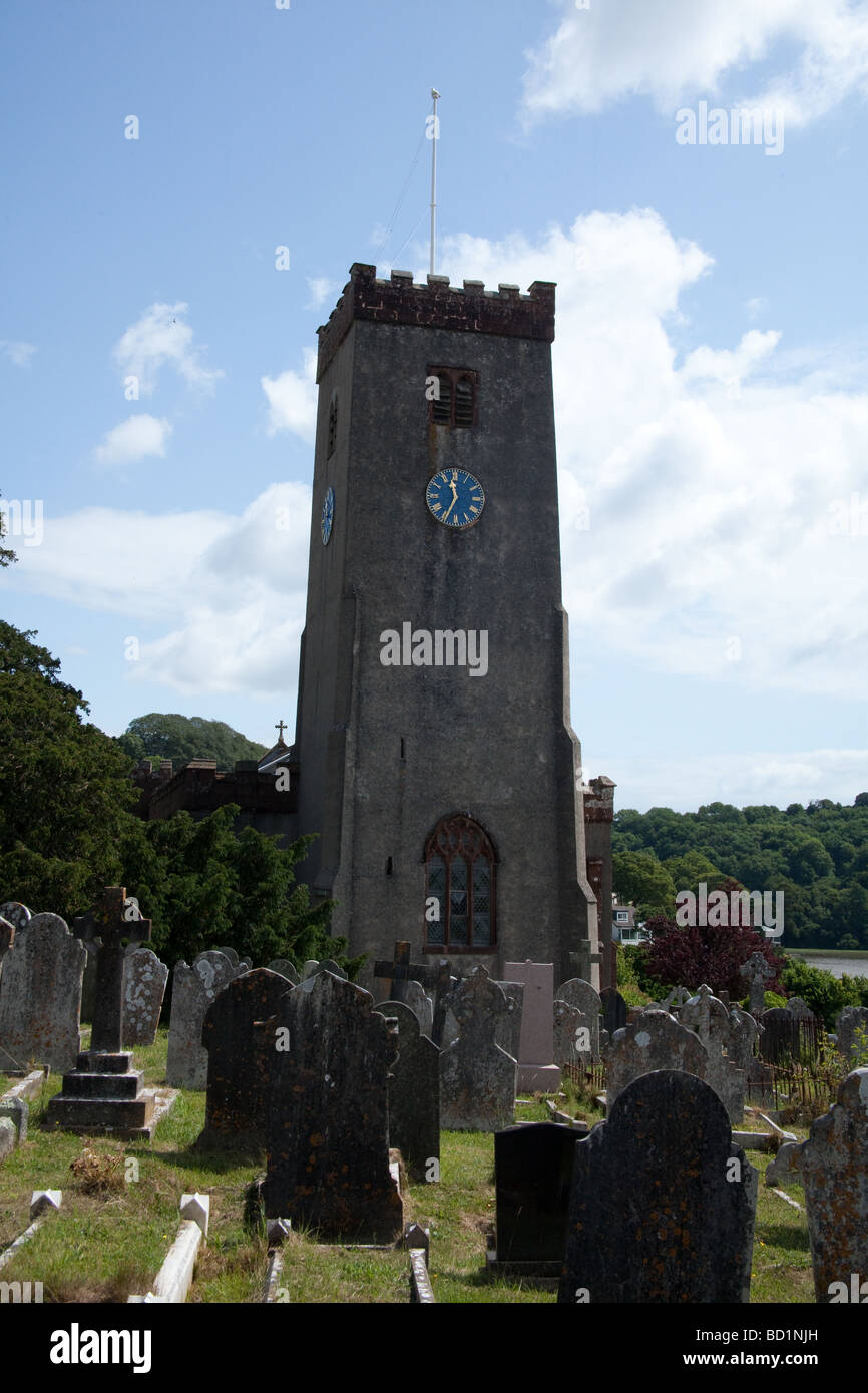 St Marys church Stoke Gabriel Devon England Stock Photo - Alamy