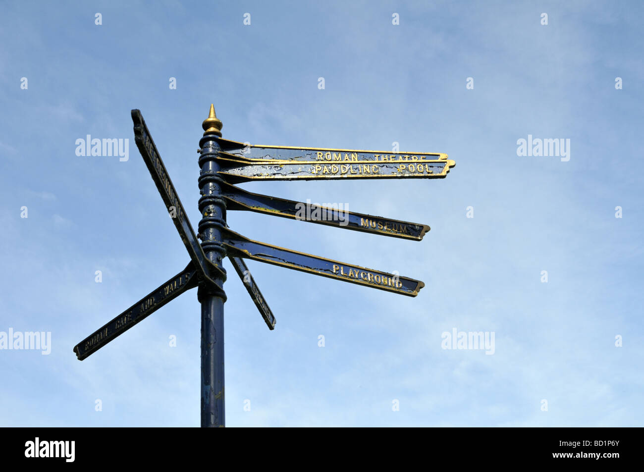 Direction signs in city park hi-res stock photography and images - Alamy