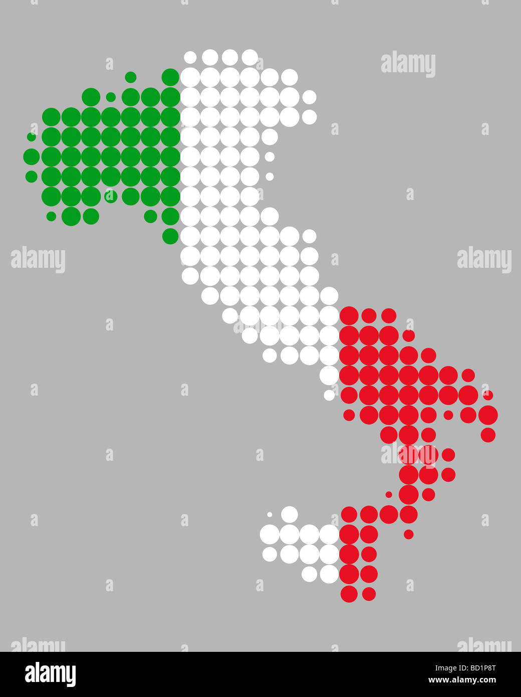 Map and flag of Italy Stock Photo - Alamy