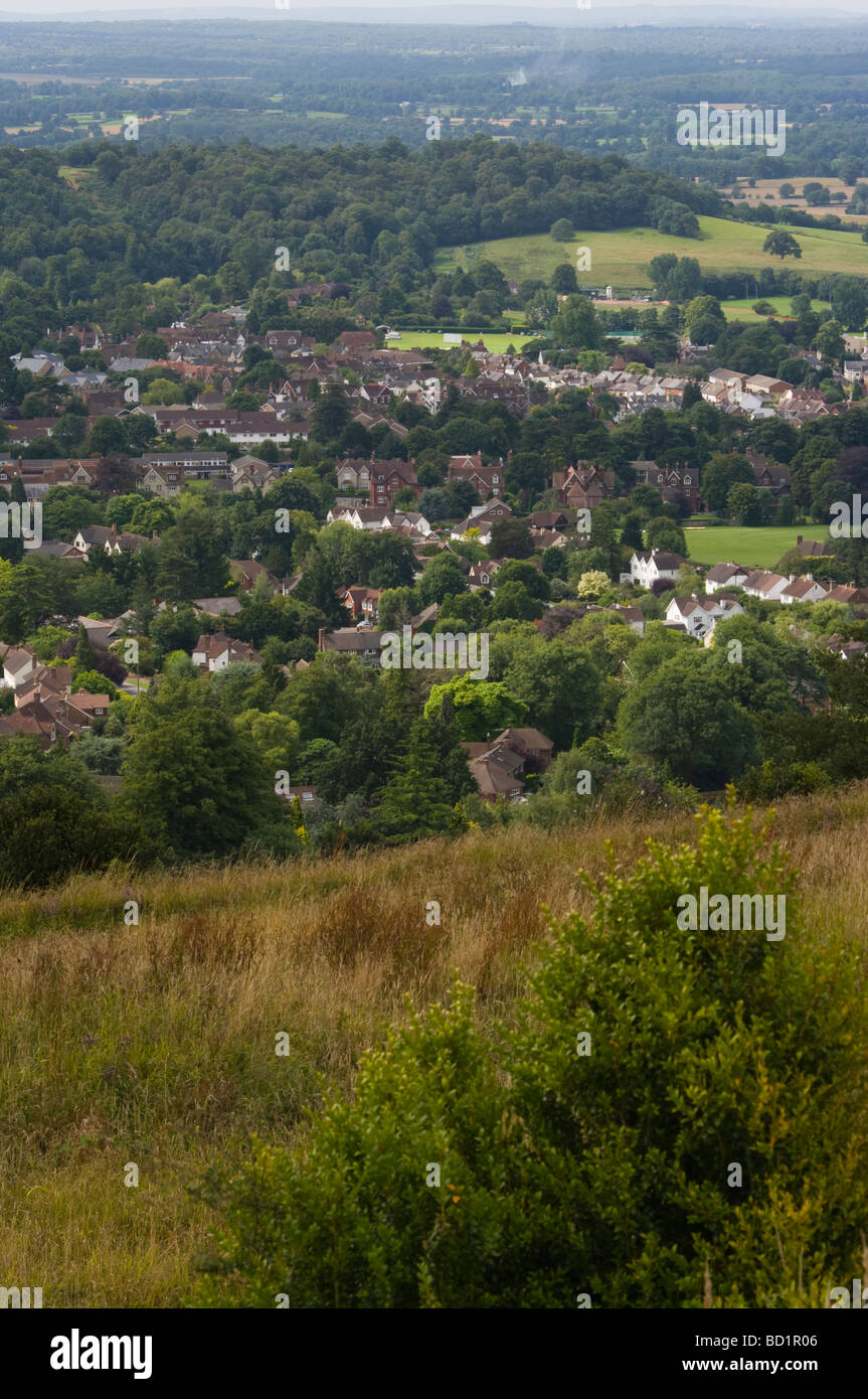 The Town Of Reigate Surrey England As Seen from The North Downs Way ...