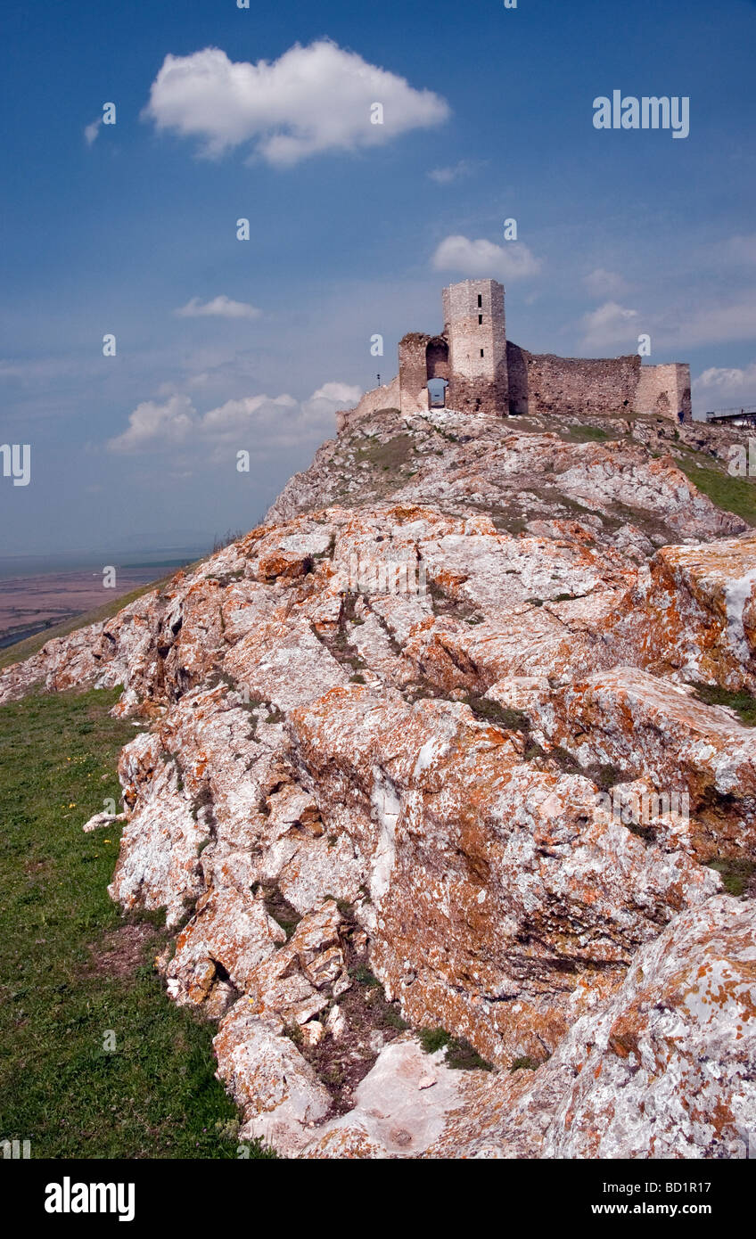 Romanian ruin of Byzantine fortress of Heracleea, near Enisala ...