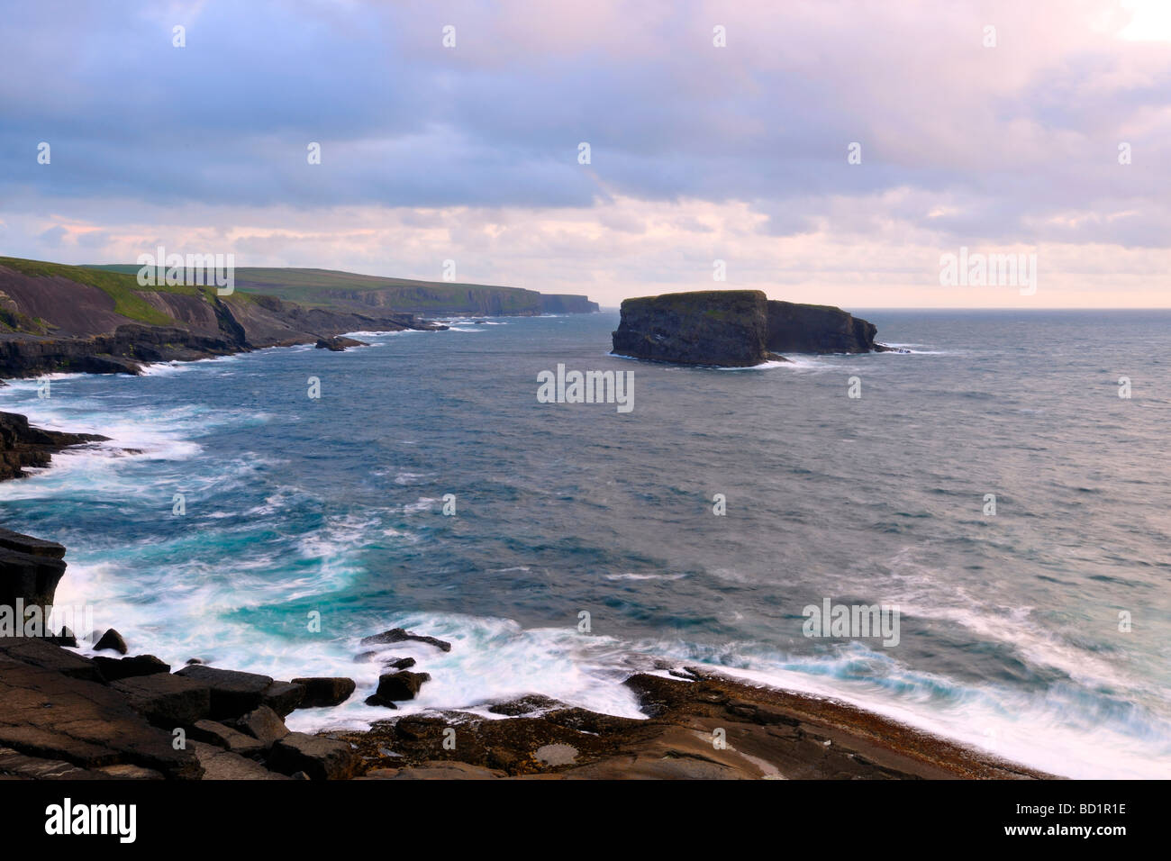 Loop Head Peninsula West Clare Ireland showing rocks and cliffs ...