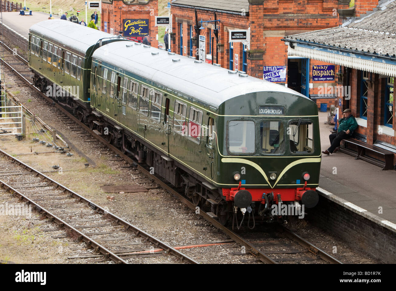 An old diesel train at Quorn statiion in Leicestershirte UK Stock Photo ...