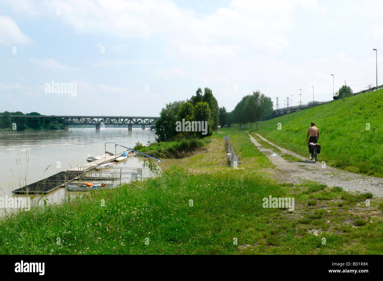 Po River Piacenza Italy Stock Photo - Alamy