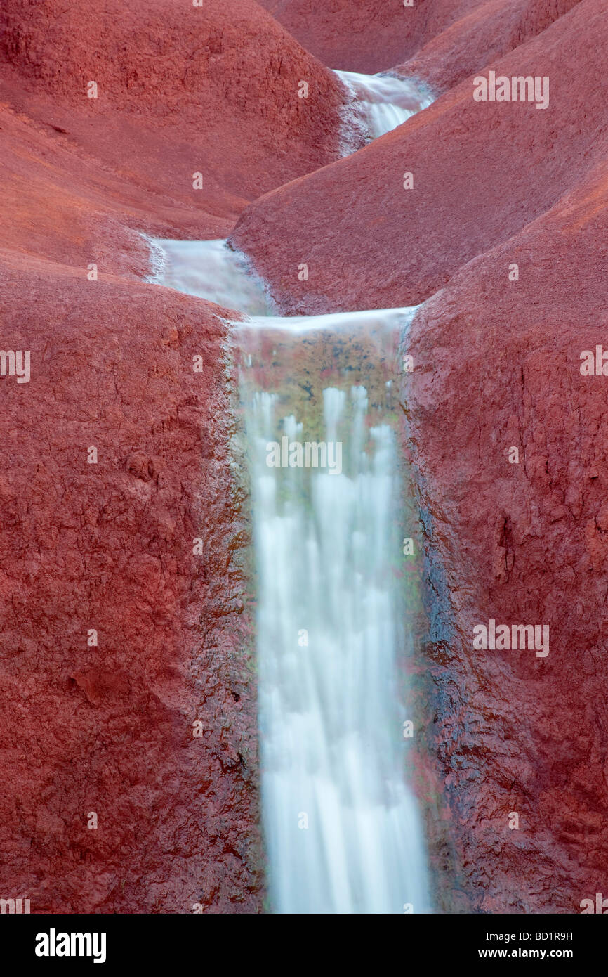 Small unnamed stream in volcanic soil Koke State Park Kauai Hawaii ...