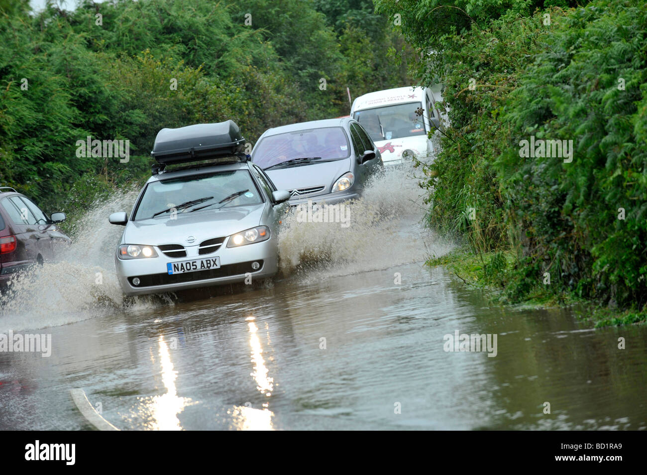 Extreme wet weather causes flash flooding in north Devon Stock Photo ... Extreme wet weather causes flash flooding in north Devon Stock Photo ...