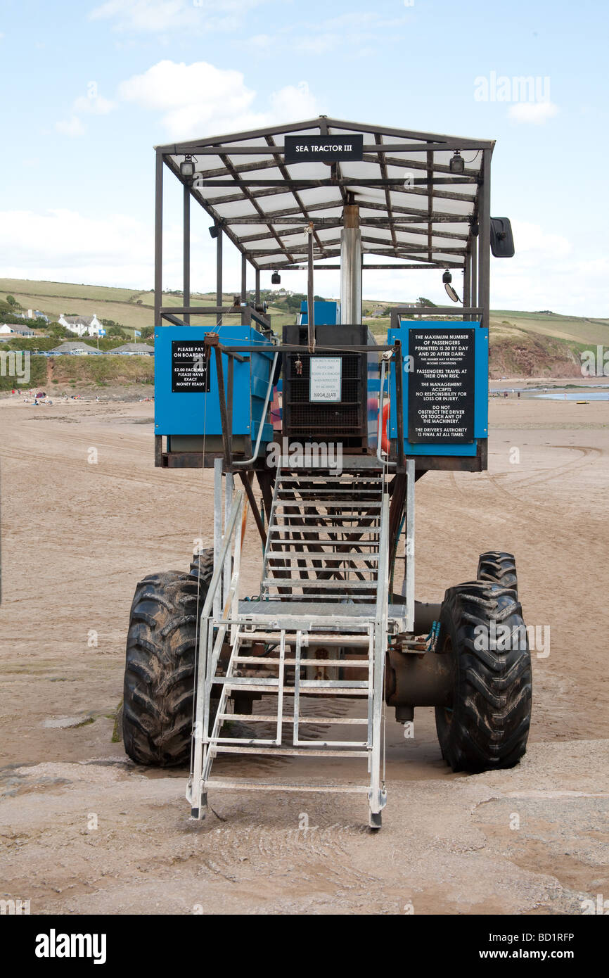 Sea tractor Burgh island Devon England Stock Photo - Alamy