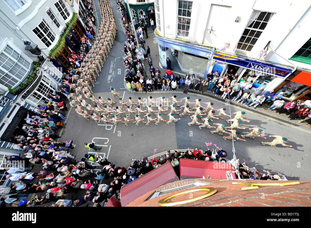 North Devon based commando logistic regiment troops home coming parade ...