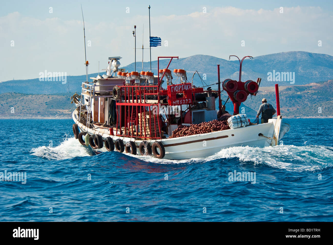 Greek fishing boat hi-res stock photography and images - Alamy