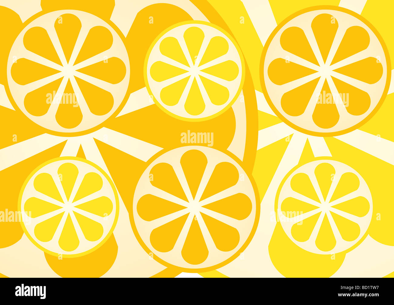 segment pattern of orange and lemon Stock Photo - Alamy
