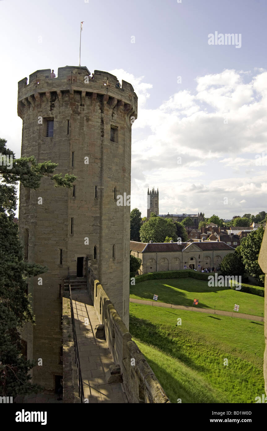 Guy's Tower at Medieval Warwick Castle, Warwickshire, England, UK Stock ...
