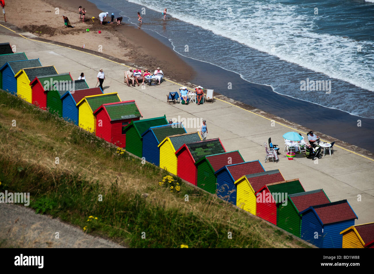 Views of the beach in Whitby, North Yorkshire Stock Photo - Alamy