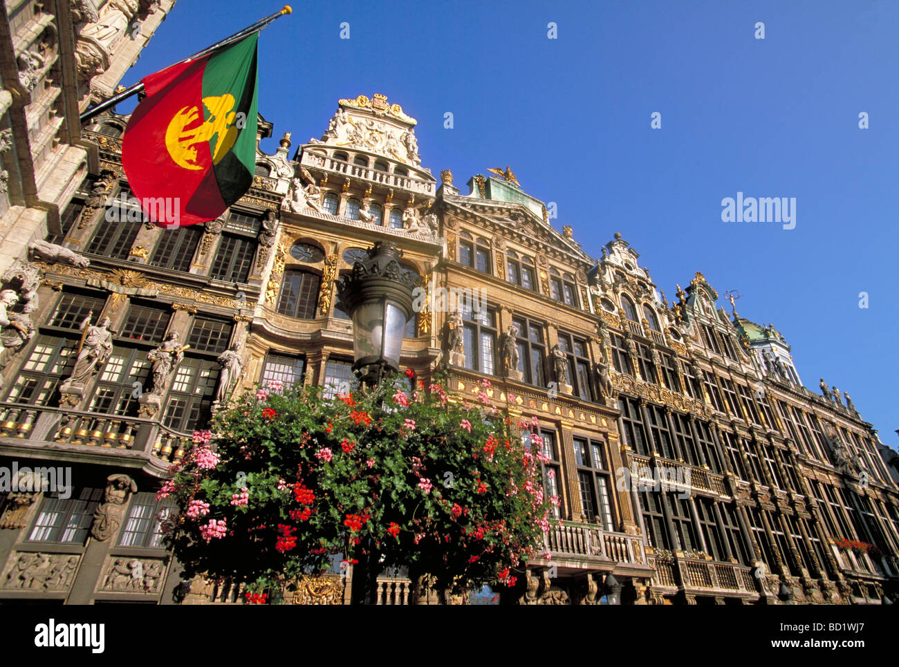 Elk129 4015D Belgium Brussels Grand Place Guild Halls around the place ...